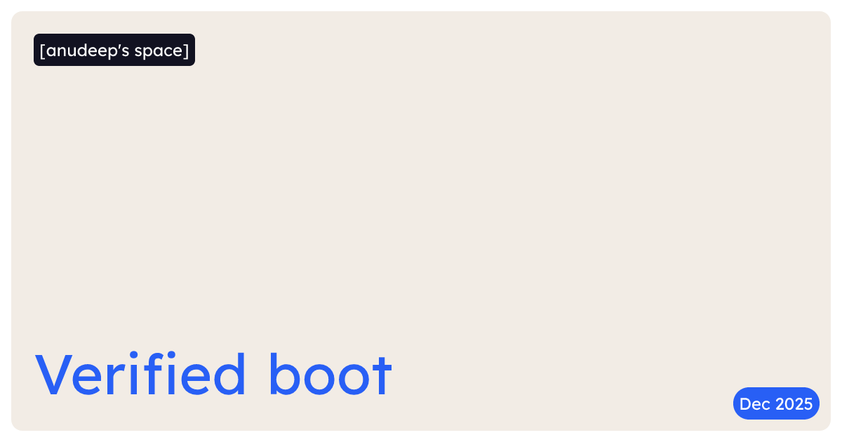 Verified boot