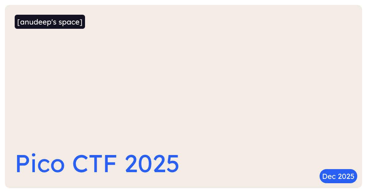 Pico CTF 2025